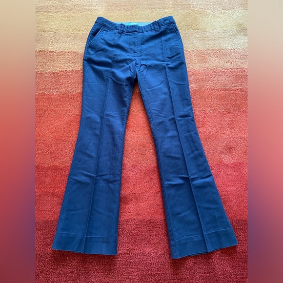 Boden | Pants & Jumpsuits | Boden Cottonlinen Blue Bootcut Flared ...